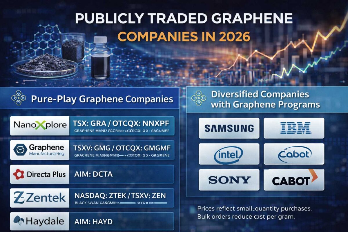 Publicly Traded Graphene Companies 2026 Guide - Graphene Uses