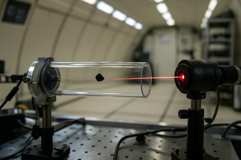Graphene aerogels accelerate under laser light in ESA microgravity test